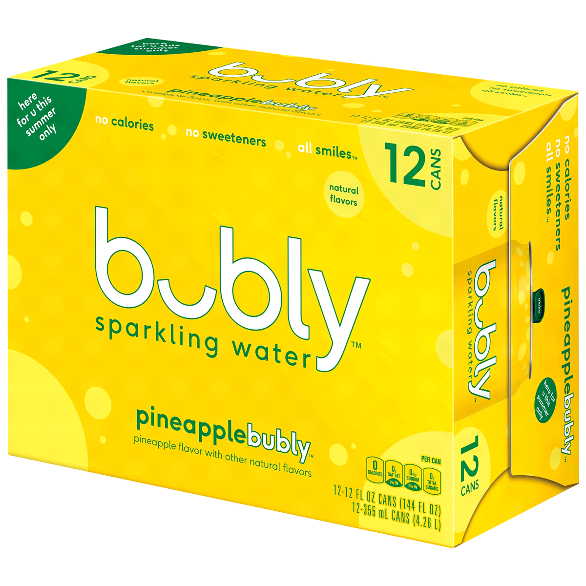 Bubly Sparkling Water Pineapple 12Pk 355mL – Mike Dean Local Grocer